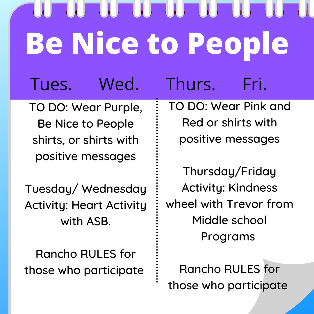 Kindness Week at Rancho! | Rancho San Joaquin Middle School